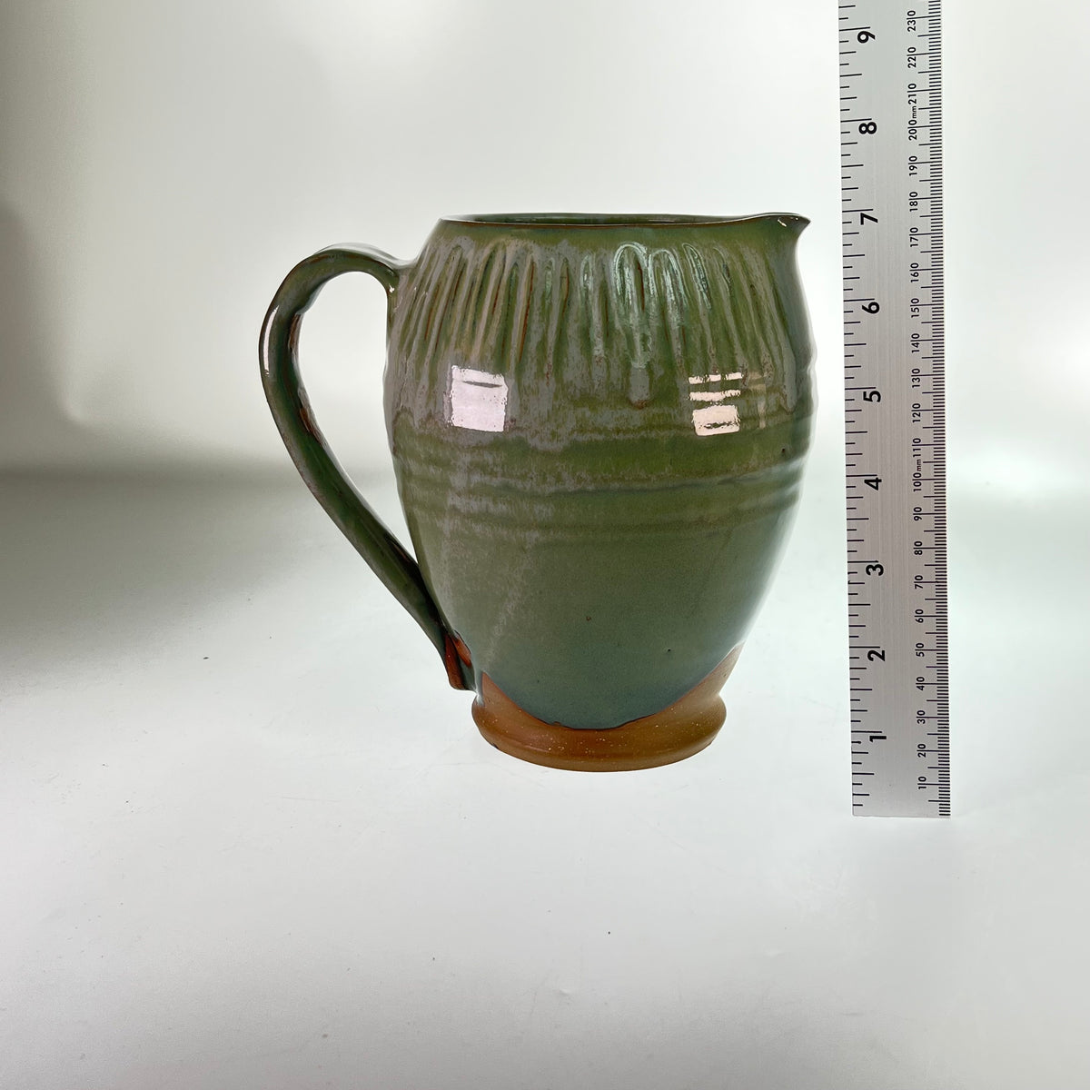 Metzger - Tall Pitcher Green and Brown – Terra Studios